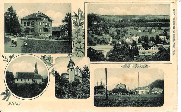 Littau LU 5 Bild AK 1920 Kirche, Schule ca. 1920 (Gebraucht) in für CHF ...
