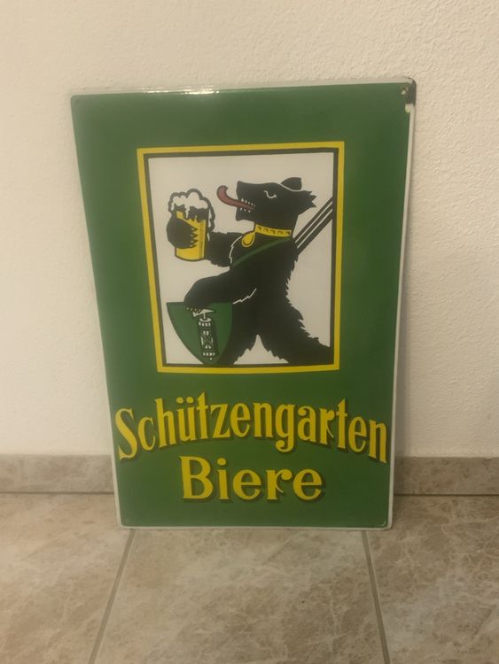 Schützengarten Bier Emailleschild Reklame Schild (Gebraucht) in ...