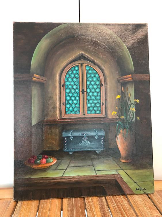 Interesantes Gemälde Noldy H '86, 40 cm breit x 50.5 cm hoch (Gebraucht ...