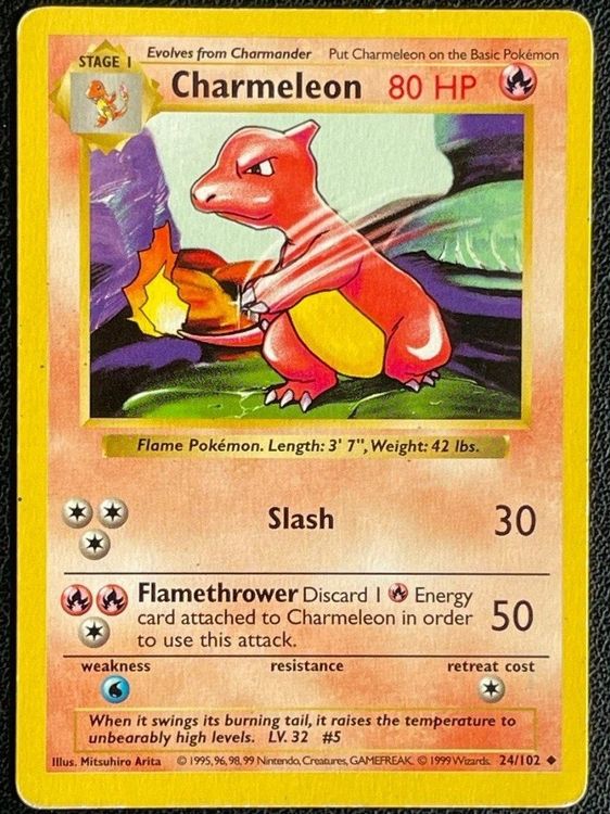 Charmeleon 24/102 Pokémon Base Set Shadowles | Kaufen auf Ricardo