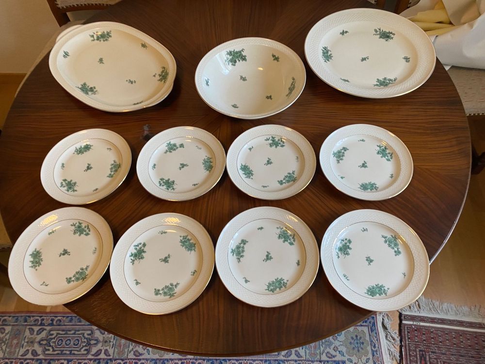 11teiliges altes Thomas Porzellan weiss /grün (Gebraucht) in Zuzwil SG ...
