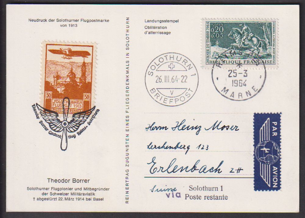 1964, Gedenkflug Th. Borrer, Absturz 50. Jahrestag (Neu (gemäss ...