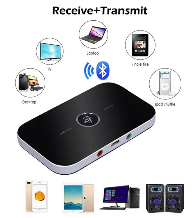 Bluetooth Audio Sender Empfänger Aux Jack RCA USB Dongle (Neu und ...