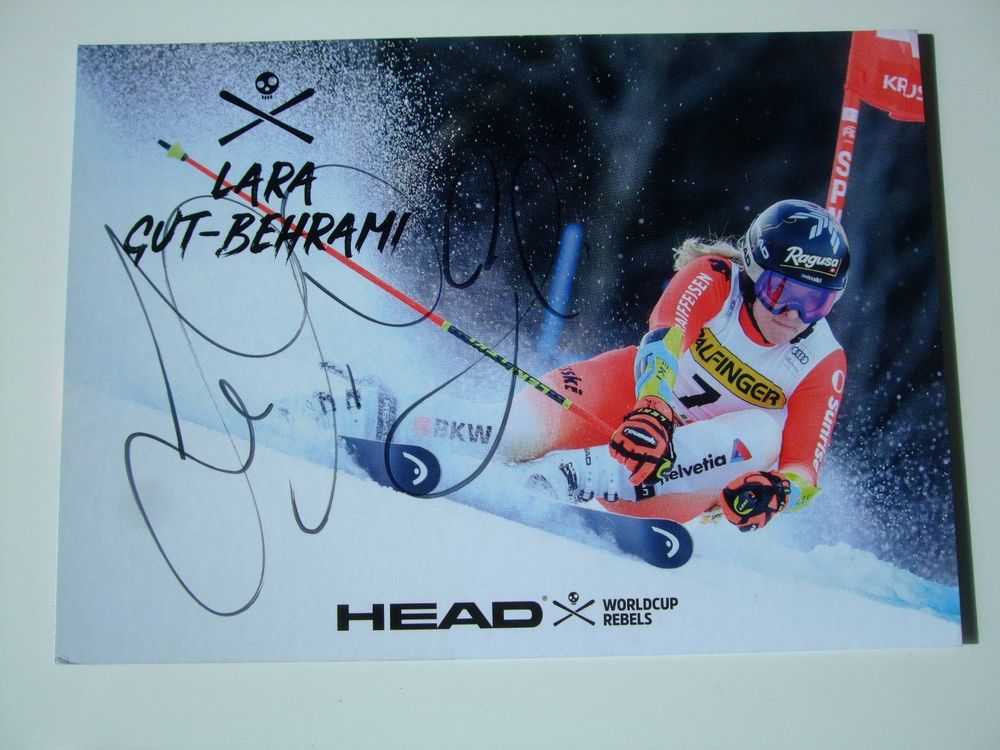 LARA GUT-BEHRAMI (CH) SKISTAR HANDSIGNIERT TOP AK | Kaufen auf Ricardo
