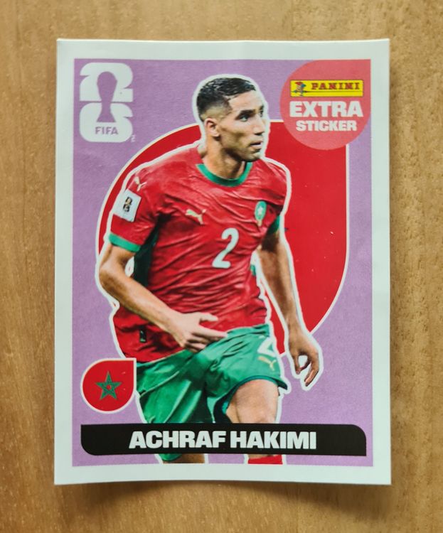 seltenes Panini - WM 2026 - Extra Sticker Achraf Hakimi (Gebraucht) in ...