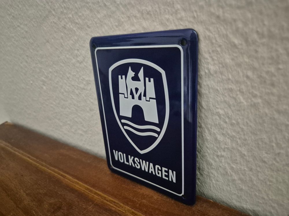 Emailschild VW Werkstatt Auto Service Garage Emaille Schild (Neu ...