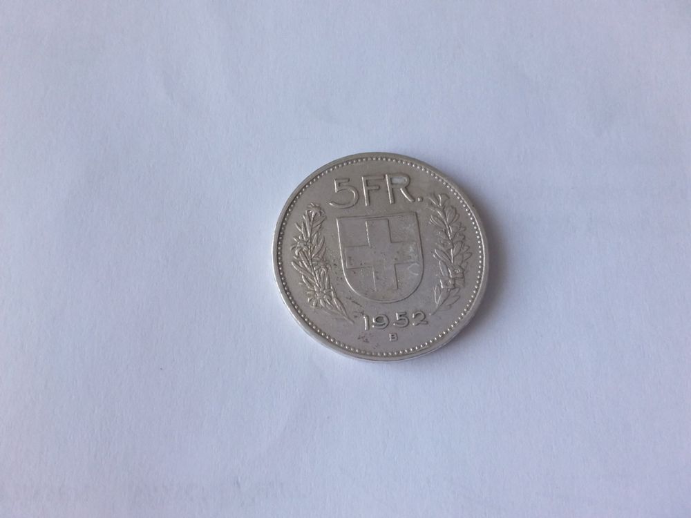 5 Franken 1952 | Kaufen auf Ricardo