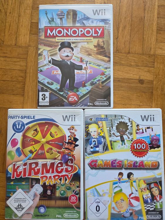 Wii Partyspiele und Monopoly (Gebraucht) in Basel für CHF 12 – mit Lieferung auf Ricardo kaufen