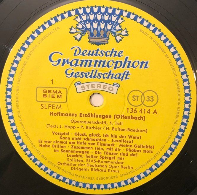 Offenbach – Hoffmanns Erzählungen (LP, Richard Kraus) (Gebraucht) in ...