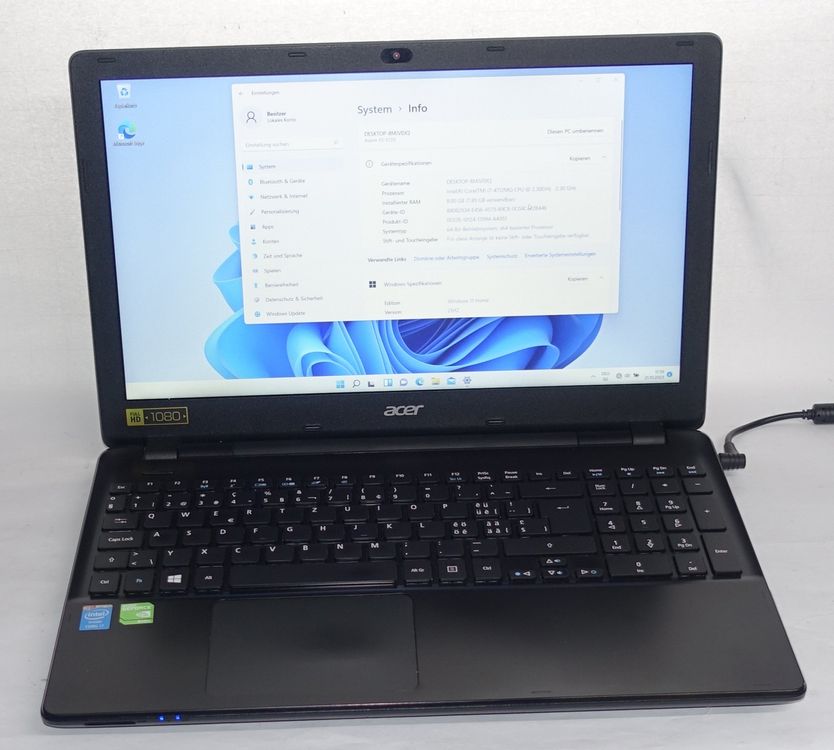 ACER Aspire E5-572G - i7-4712MQ 2.30GHz/8GB/500GB SSD/Win11 (Gebraucht ...
