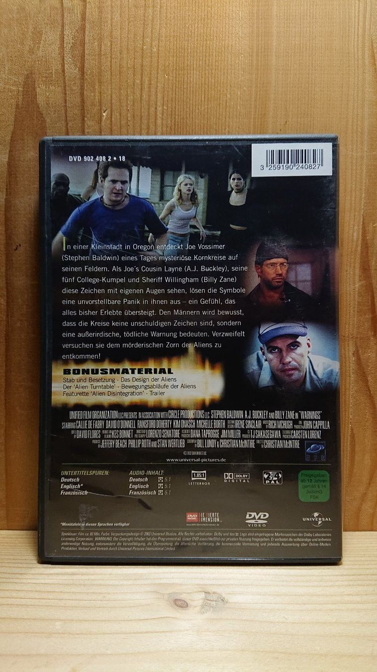 WARNINGS Die Zeichen sind da DVD mit Stephen Baldwin (Gebraucht) in ...