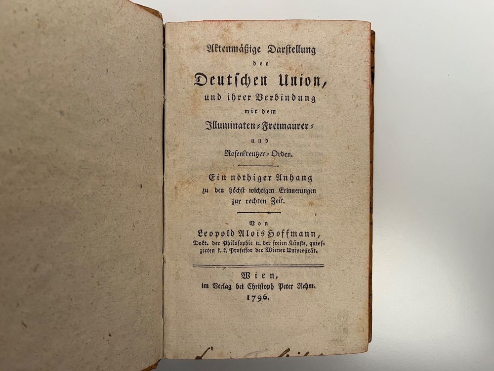 Die Darstellung der Deutschen Union, Leopold Hoffmann //S472 | Kaufen auf Ricardo