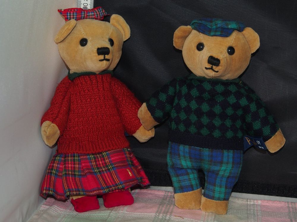 21. couple 2 teddy bear pringle fait main en grande bretagne | Kaufen ...