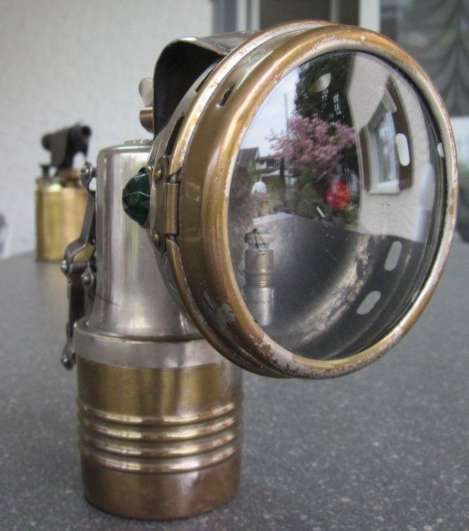 Alte Fahrradlampe, Karbidlampe, mit Originalglas | Kaufen auf Ricardo