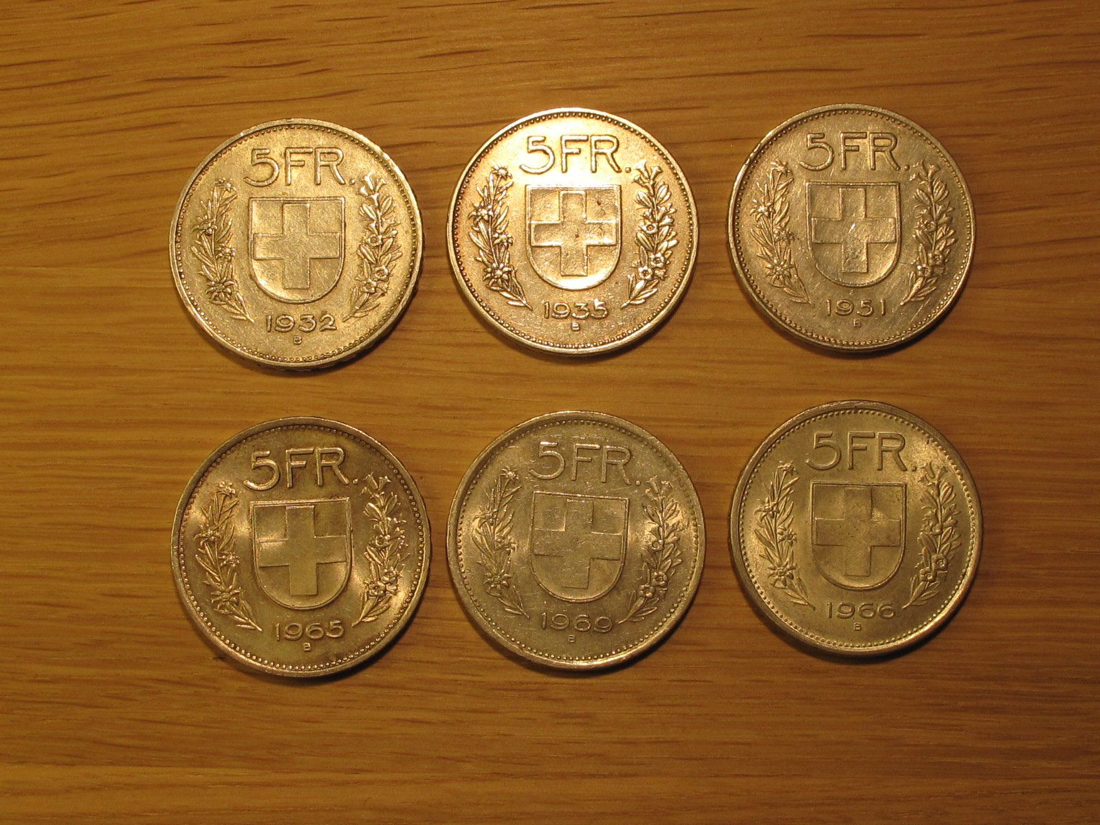 6x 5 Franken 1932-1969 ab CHF 1.- ! (Gebraucht) in Mühleberg für CHF 1 ...