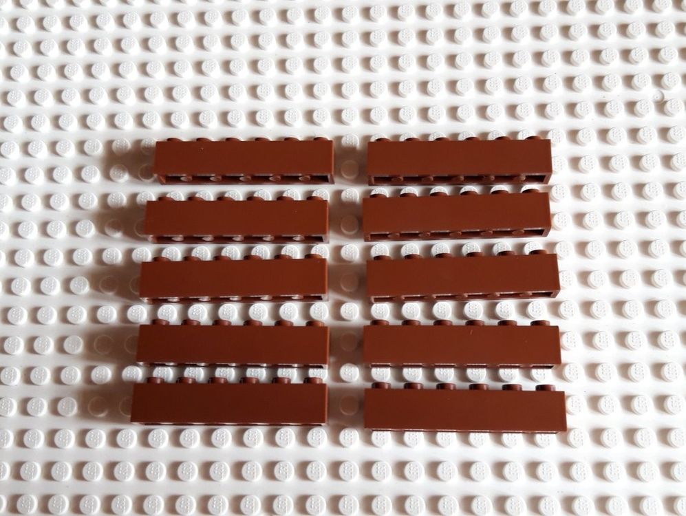 Lego 10 Stk. Brick 1x6 reddish brown | Kaufen auf Ricardo