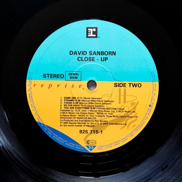 David Sanborn - Close Up (Smooth-Jazz 1988) (Gebraucht) in Sargans für ...