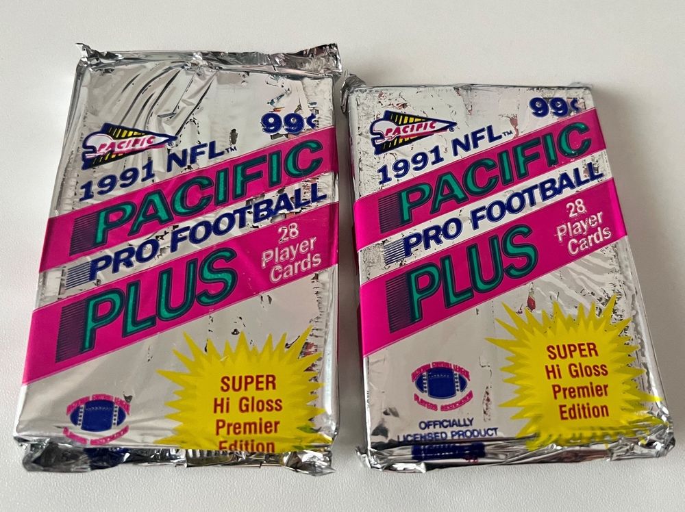 🏈 NFL 2 packs !! PACIFIC PLUS Pro 1991 (28 cards/pack) | Kaufen auf Ricardo