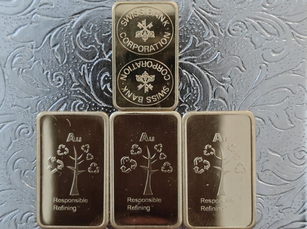4 mal 5gr. Goldbarren - 3 mal METALOR/ 1 mal UBS (Neu (gemäss ...