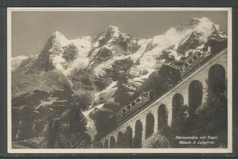 Carte P de 1938 ( Mürrenbahn mit Eiger, Mönch & Jungfrau ) (Gebraucht ...