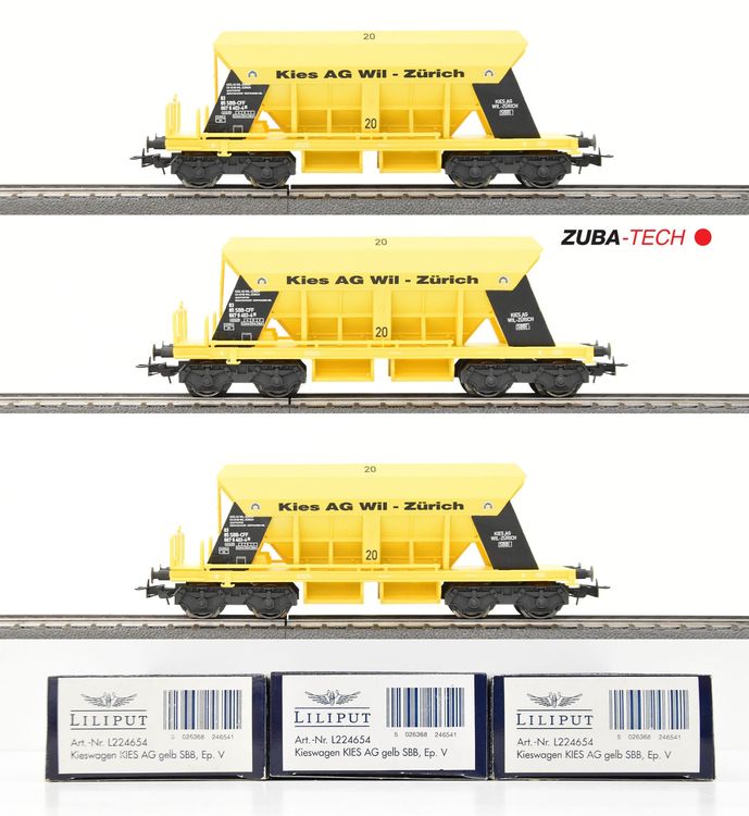 Liliput 3x L224654 Kieswagen Kies AG Wil-Zürich der SBB GS (Gebraucht) in St. Gallen für CHF 67 ...