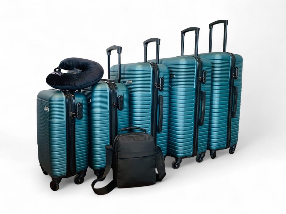 7 teiliges Reisegepäck Koffer SET wayBAG in GRÜN NEU (Neu und ...