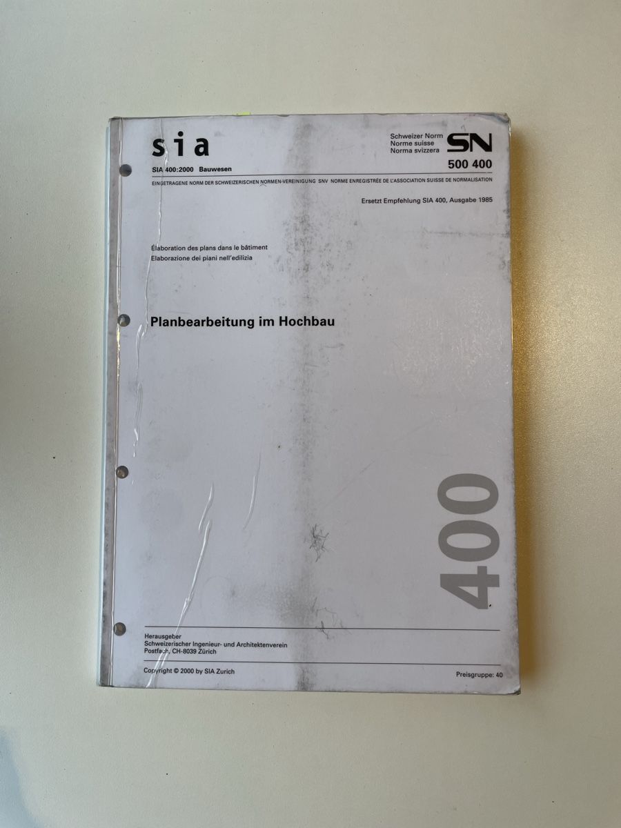SIA 400 Planbearbeitung im Hochbau, Ausgabe 2000, laminiert (Gebraucht ...