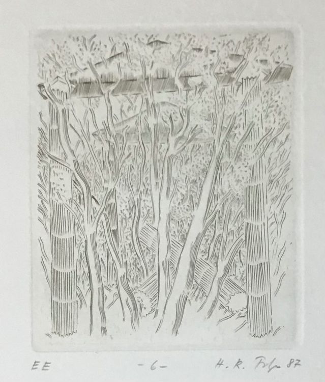 Hans-Rudolf FITZE (1956) Sehr Seltener Radierung Handsignier | Acheter sur Ricardo