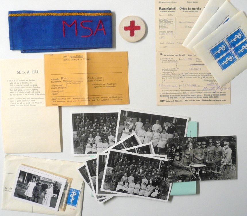 Konvolut zu MSA 3 inInterlaken 1940 II. WK Militär Abzeichen (Gebraucht ...