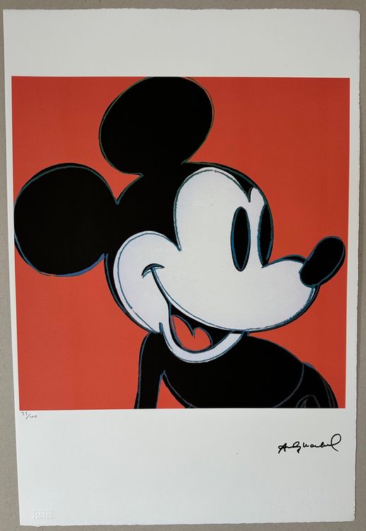 Andy Warhol: Mickey Mouse, POP Art 35/100 (Neu (gemäss Beschreibung)) in Meilen für CHF 65 – mit ...
