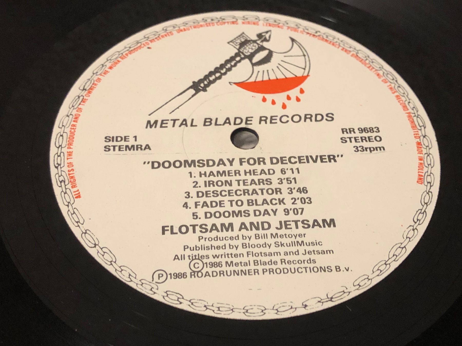 FLOTSAM AND JETSAM - DOOMSDAY... LP ORIG EU 1986 METAL BLADE (Gebraucht ...