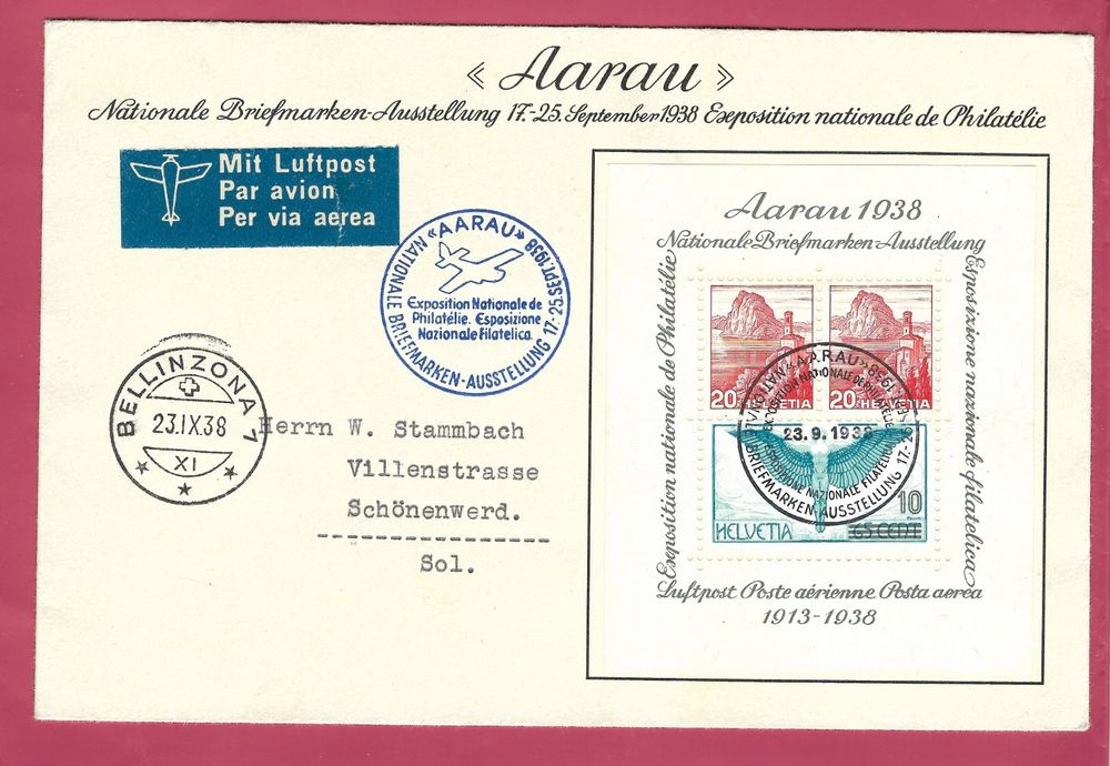 1938 BRIEF MIT BL. W11 AARAU (Gebraucht) in Buttikon SZ für CHF 6 – mit Lieferung auf Ricardo kaufen