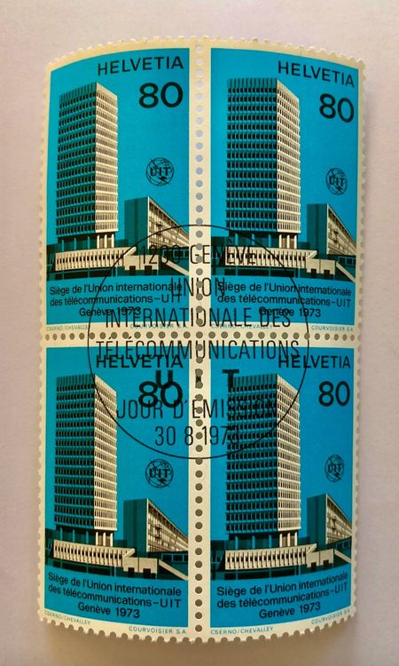 Viererblock Dienstmarken, UIT Geneve | Kaufen auf Ricardo