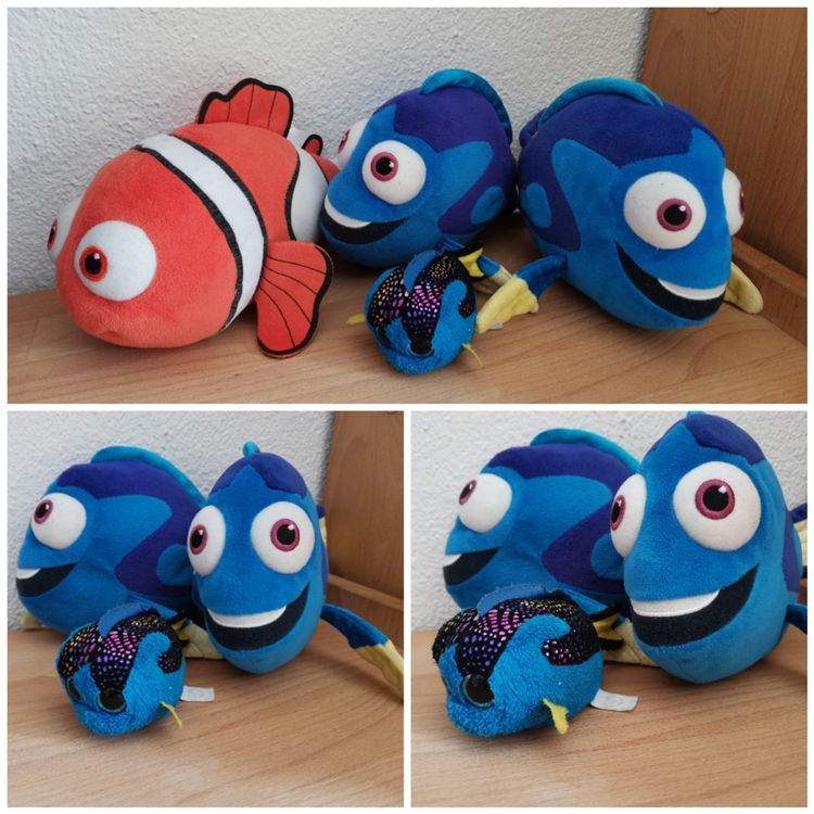 Nemo und Dory mit Eltern Plüschtiere Fische für Kinder (Gebraucht) in ...