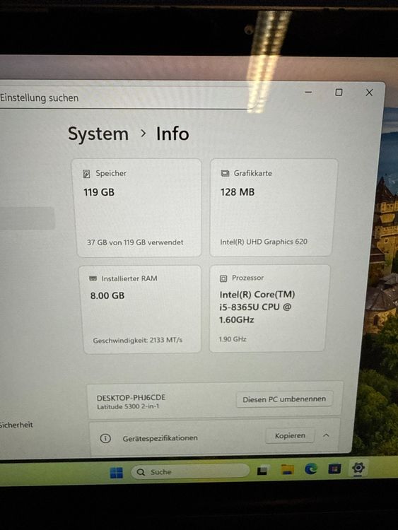Dell Latitude 5300 2-in-1 i5 8th Gen, 128SSD 8GB Ram #40 (Gebraucht) in ...