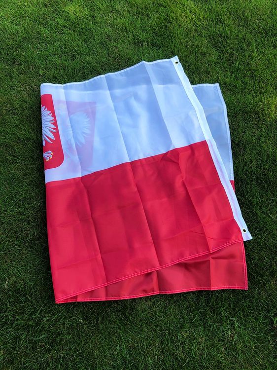 Polen Flagge (Fahne) mit Wappen 90x150cm (Neu und originalverpackt) in ...