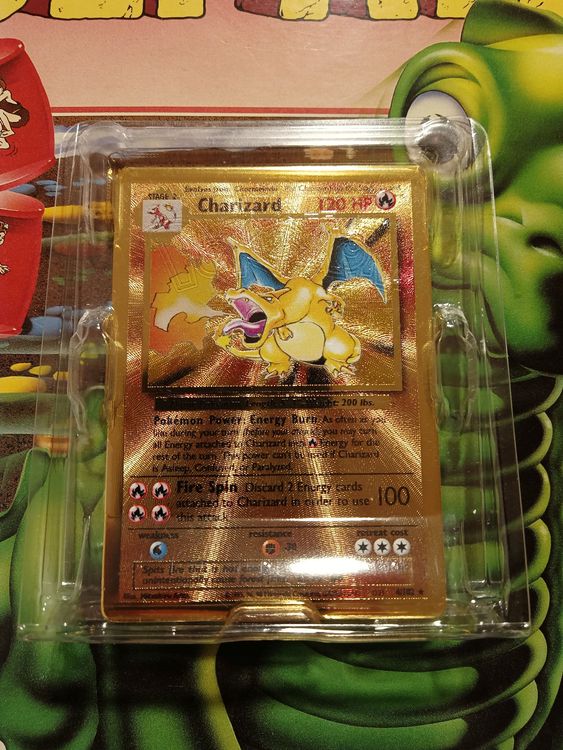 Charizard Gold Metal Card Ultra Premium Collection Base Set (Gebraucht ...