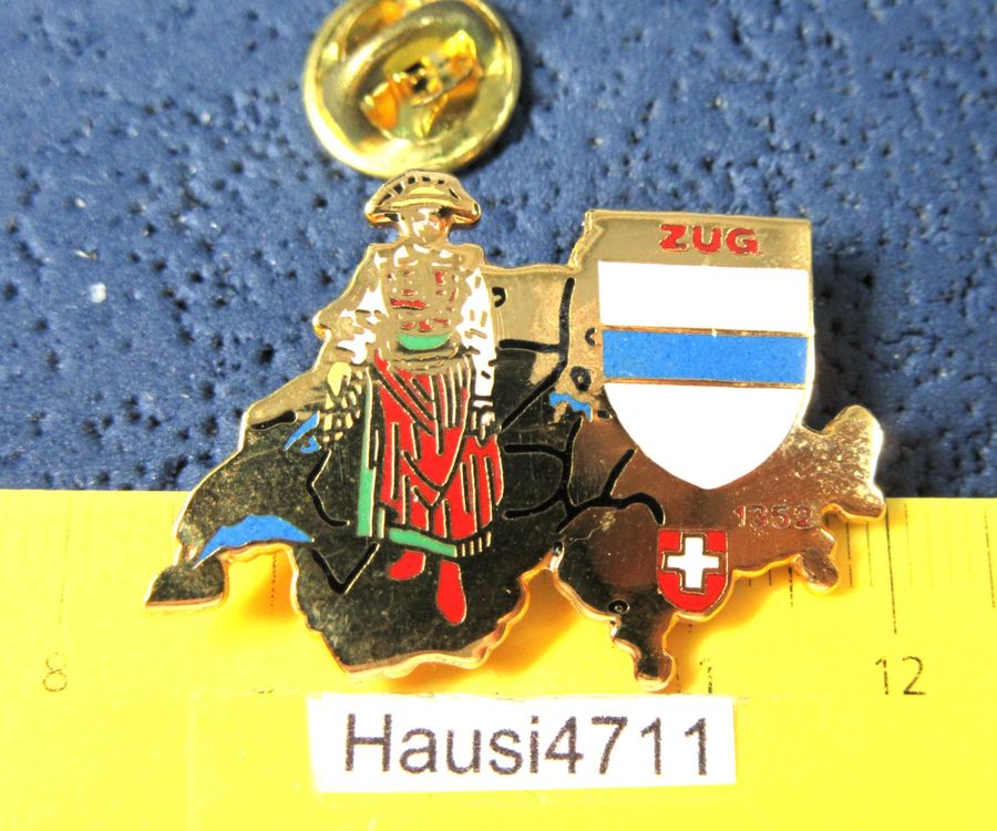 ZUG KANTONS-WAPPEN TRACHT PIN CH-UMRISS (Gebraucht) in Ettingen für CHF 0.95 – mit Lieferung auf ...