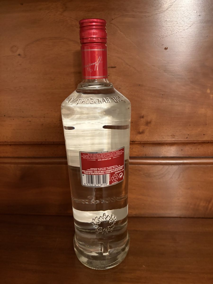 1 Liter Smirnoff Vodka Flasche, vintage, um 2007 (Neu und ...