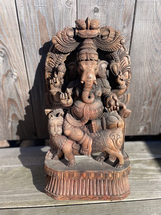 Statue Ganesh en bois sculpté à la main (Gebraucht) in Rebeuvelier für ...