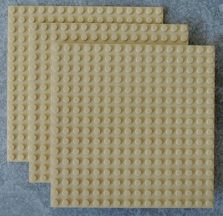 3 Lego Platten 16x16 (91405) beige | Kaufen auf Ricardo