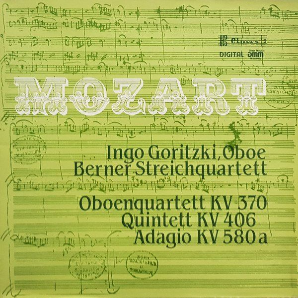 Ingo Goritzki MOZART FÜR OBOE Berner Streichquartett JapanCD (Gebraucht ...
