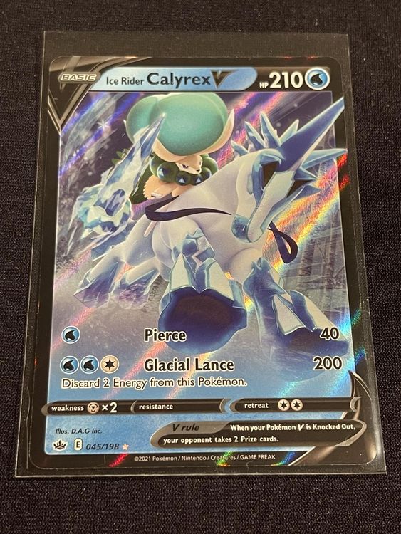 Pokemon Karte Ice Rider Calyrex V (Neu (gemäss Beschreibung)) in St ...