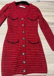 Self portrait red Tweed knit Dress S (Gebraucht) in Zürich für CHF 200 ...