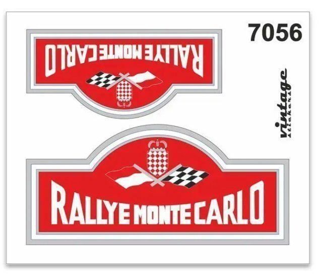 Rallye Monte Carlo Aufkleber Sticker 2teilig (Art. 7056) (Neu und ...