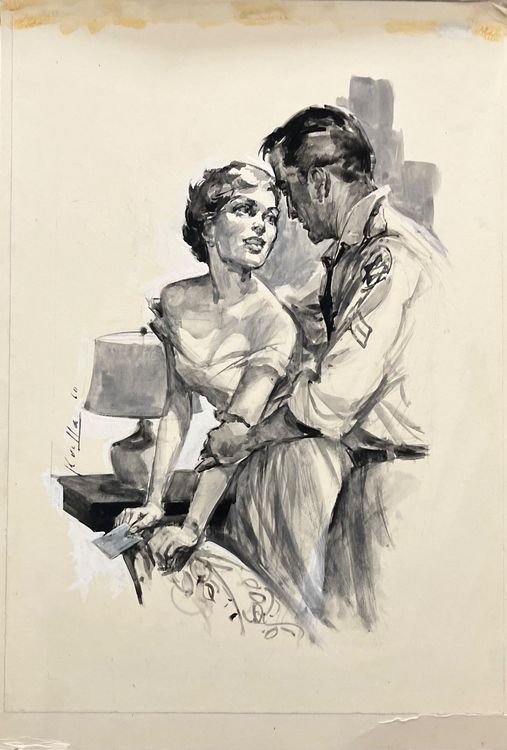 Alfred Koella (1913-2007) Aquarell von eine Paar | Kaufen auf Ricardo