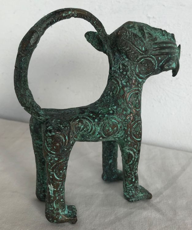 feiner alter Leopard Bronze Benin Höhe 13 cm (Gebraucht) in Rüthi (Rheintal) für CHF 71 – mit ...