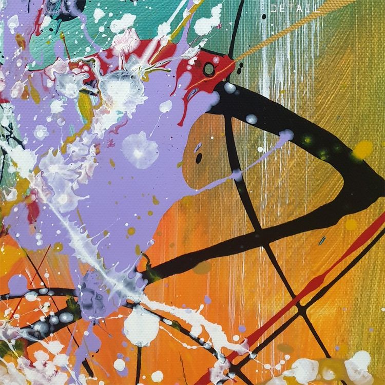 Triptychon Original Gemälde von Dieu "Sunstream" abstrakt (Neu (gemäss Beschreibung)) in Dresden ...