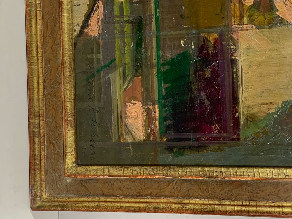 Hans Rudolf Schiess (1904-1978) Gemälde grüne Ringe (Gebraucht) in Root ...