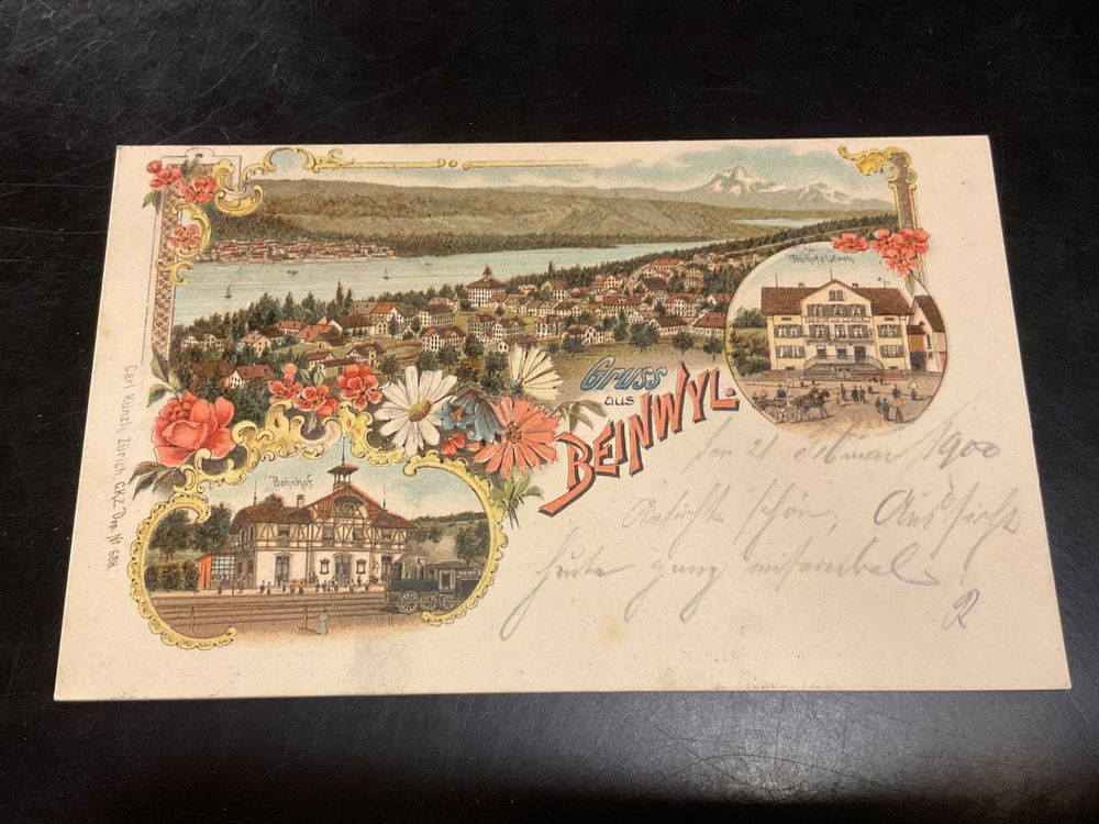 AK. Beinwyl am See Litho um 1900 gelaufen Top Zustand (Gebraucht) in Laupen BE für CHF 20 – mit ...